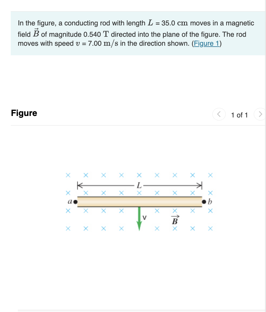 Solved In the figure, a conducting rod with length L = 35.0 | Chegg.com