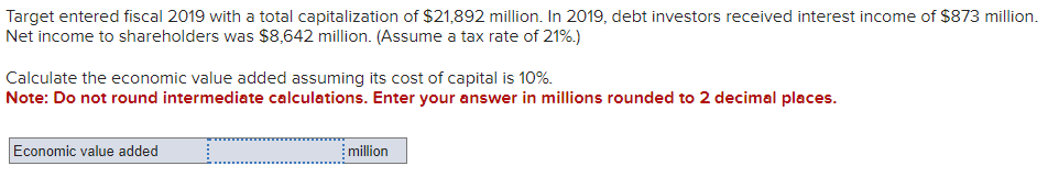 Solved Target entered fiscal 2019 with a total | Chegg.com