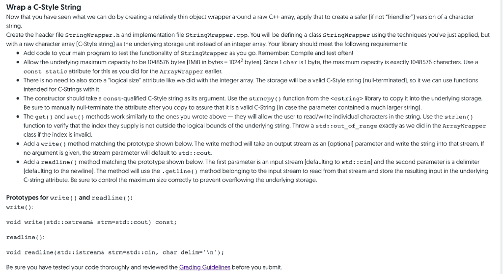 Solved array & c-style string need c++ format | Chegg.com