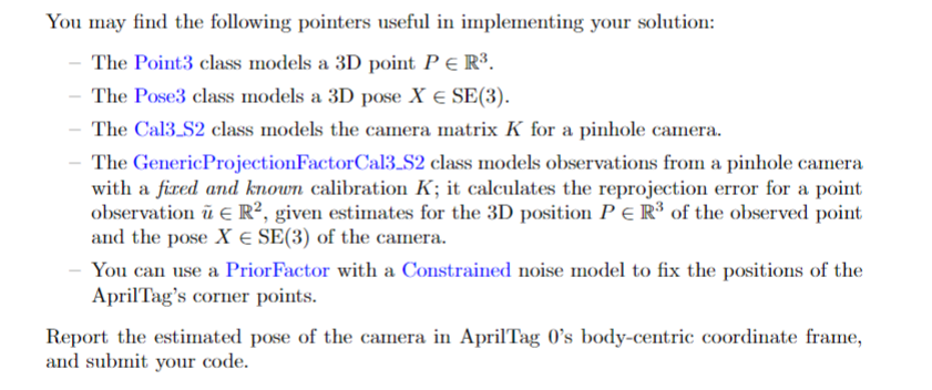 Solved Problem 2: AprilTag pose estimation [9 pts] AprilTags | Chegg.com