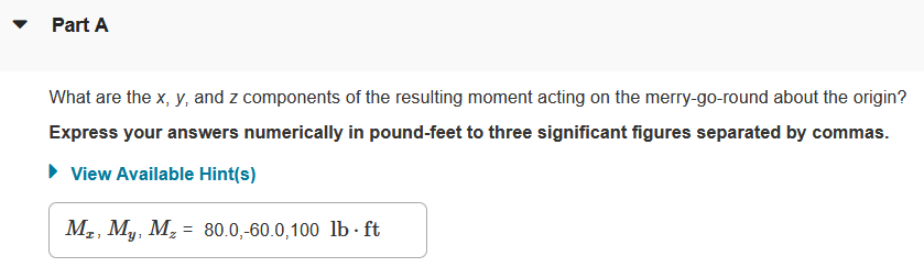 Solved Learning Goal: To understand the concept of moment of | Chegg.com