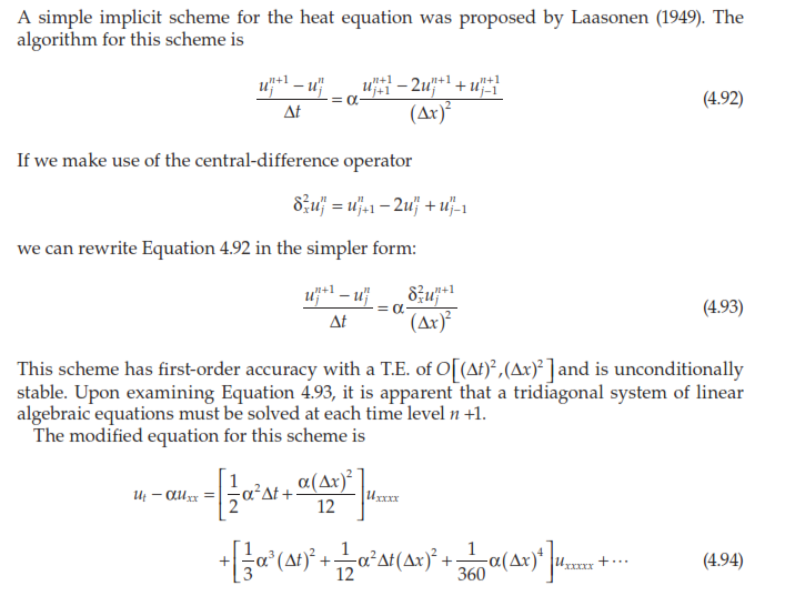 Solved Derive the modified equation for the simple implicit | Chegg.com