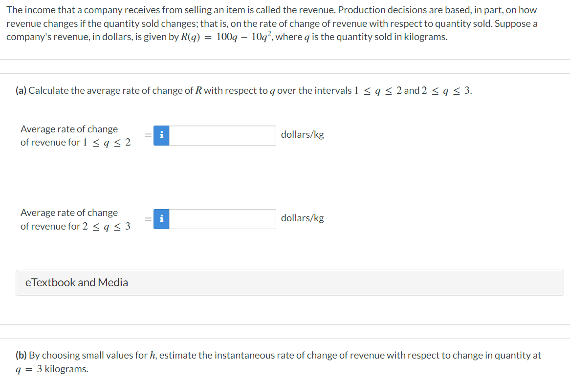 Solved The income that a company receives from selling an | Chegg.com