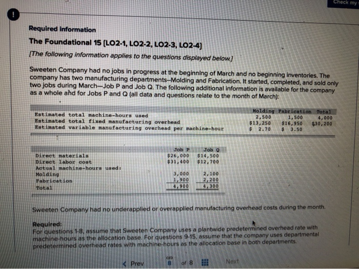 Solved The Foundational 15 [LO2-1, LO2-2, LO2-3, LO2.4) The | Chegg.com