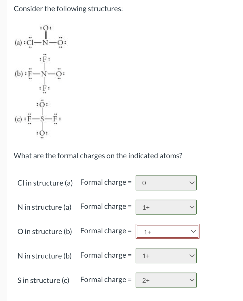 Solved Consider the following structures: What are the | Chegg.com