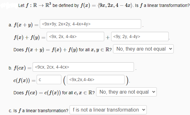 Solved Let f: R → R³ be defined by f(x) = (9x, 2x, 4- 4x). | Chegg.com