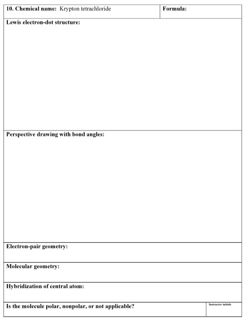 Solved 2. Chemical name: Selenium monoxide dichloride | Chegg.com