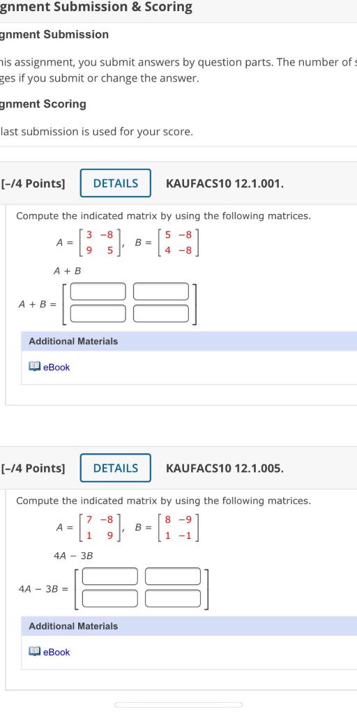 Solved gnment Submission & Scoring gnment Submission nis | Chegg.com