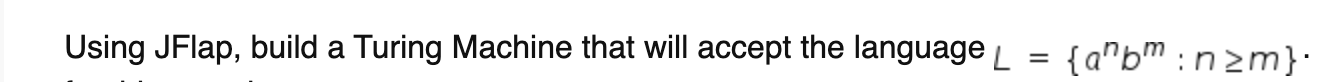 Solved Using JFlap, build a Turing Machine that will accept | Chegg.com