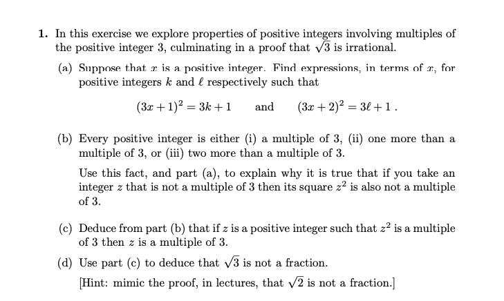 Solved 1. In this exercise we explore properties of positive | Chegg.com