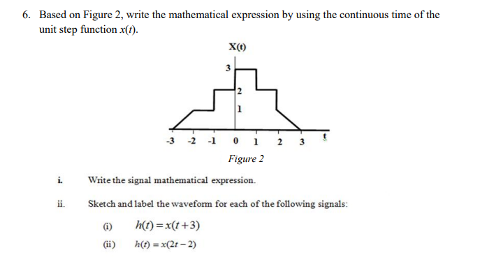 Solved Based on Figure 2, ﻿write the mathematical expression | Chegg.com