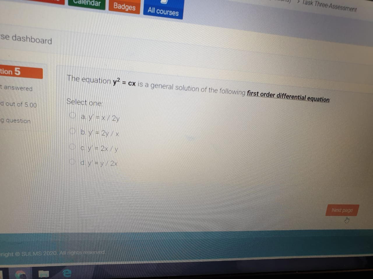 Solved dlendar Task Three Assessment Badges All courses se | Chegg.com
