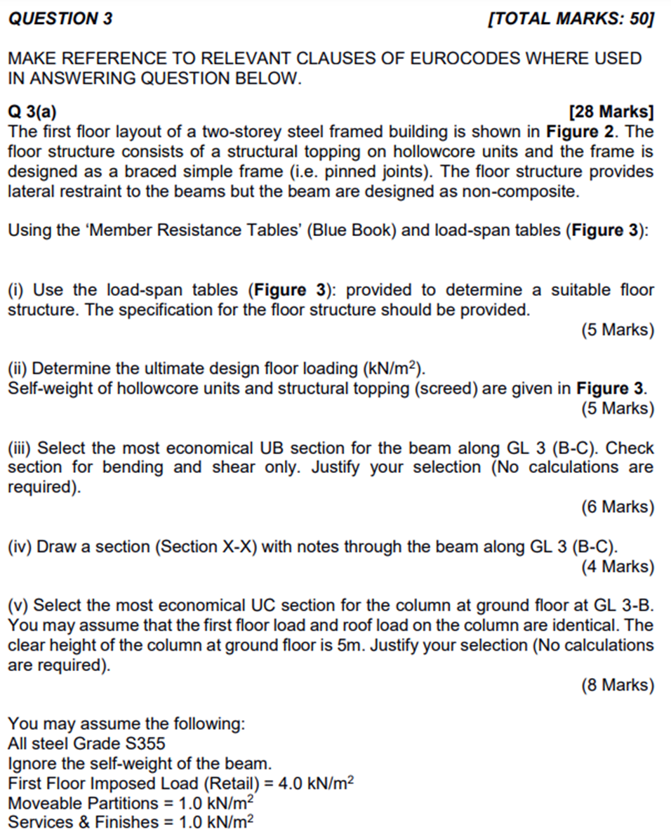 MAKE REFERENCE TO RELEVANT CLAUSES OF EUROCODES WHERE | Chegg.com