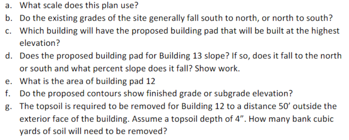 Solved a. What scale does this plan use? b. Do the existing | Chegg.com