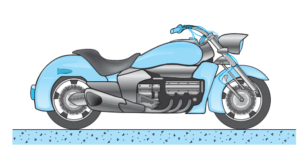 Solved Draw a free-body diagram for the motorcycle of weight | Chegg.com