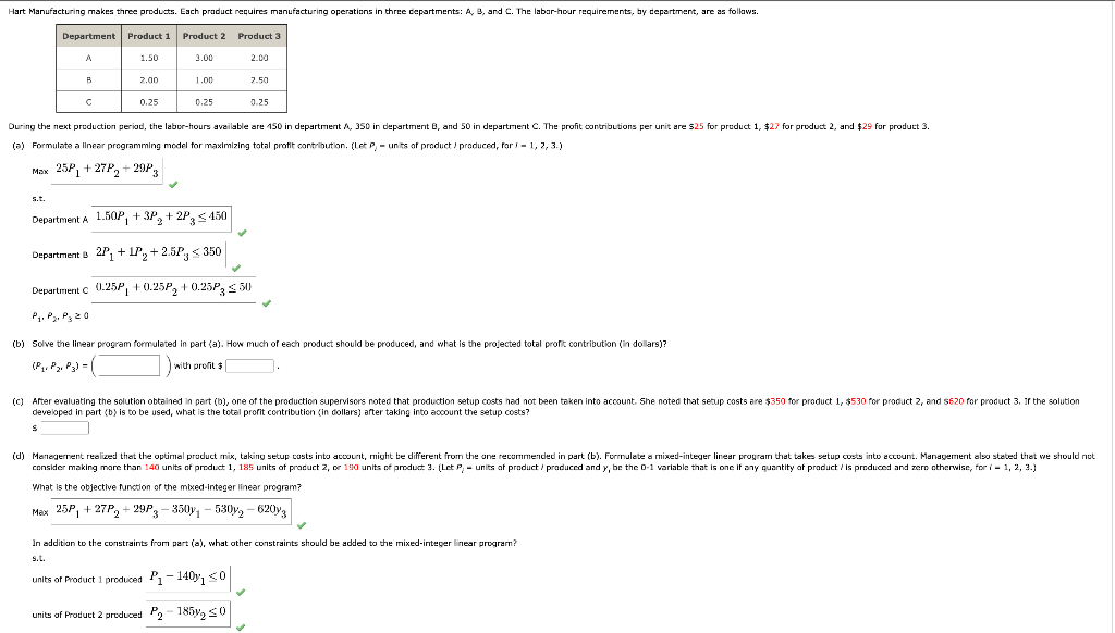 Solved (a) Formulate a linear programming model for | Chegg.com