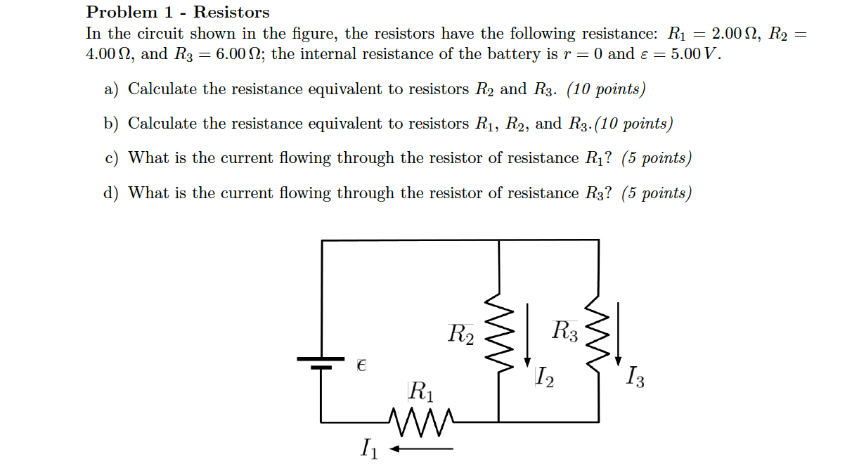 Solved Problem 1 - Resistors In the circuit shown in the | Chegg.com