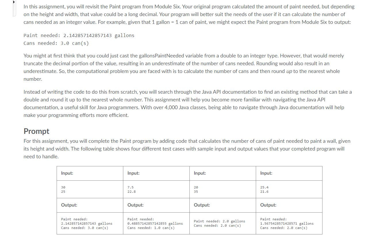 In this assignment, you will revisit the Paint | Chegg.com
