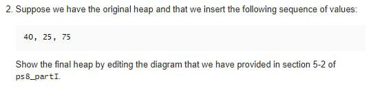 Consider the following heap of integers: 1. Show the | Chegg.com
