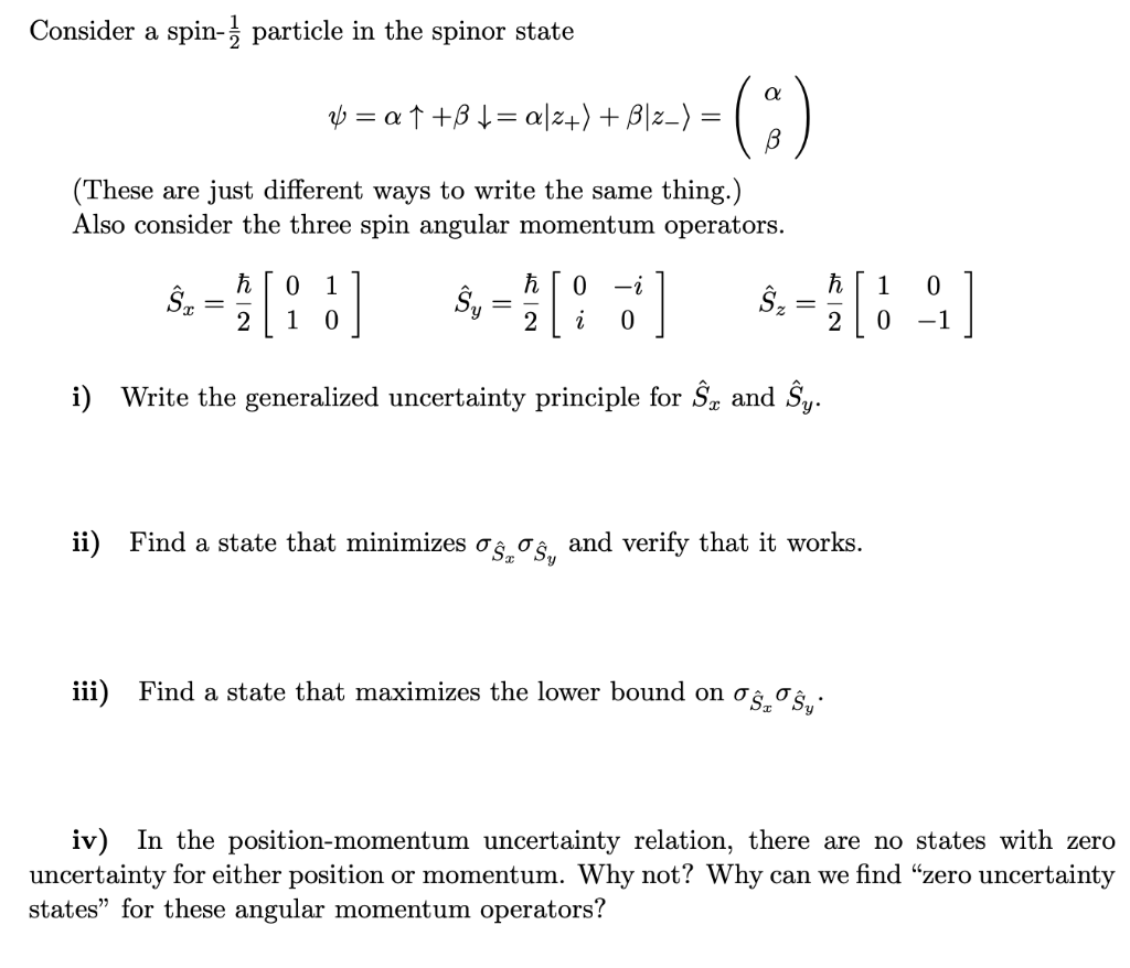 Solved Consider A Spin 1 Particle In The Spinor State A 1