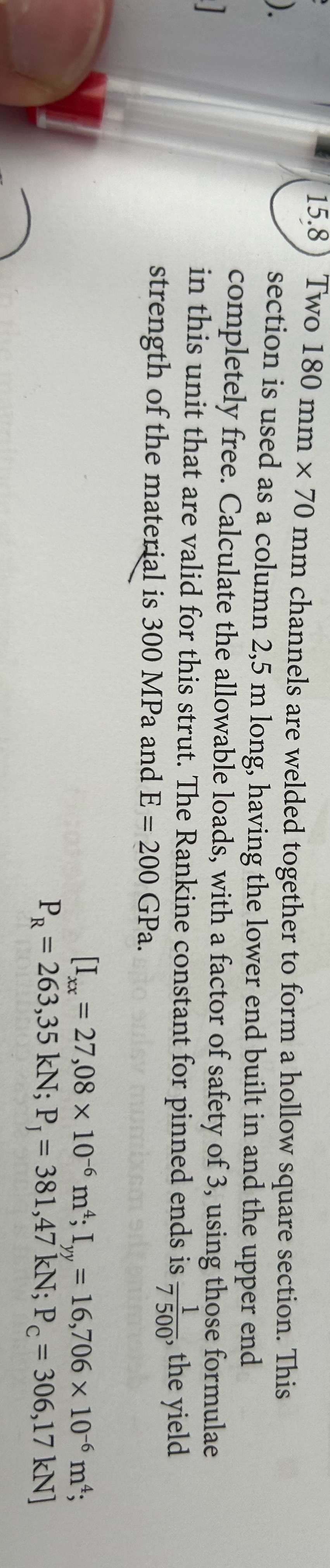 Solved Two 180 mm×70 mm channels are welded together to form | Chegg.com