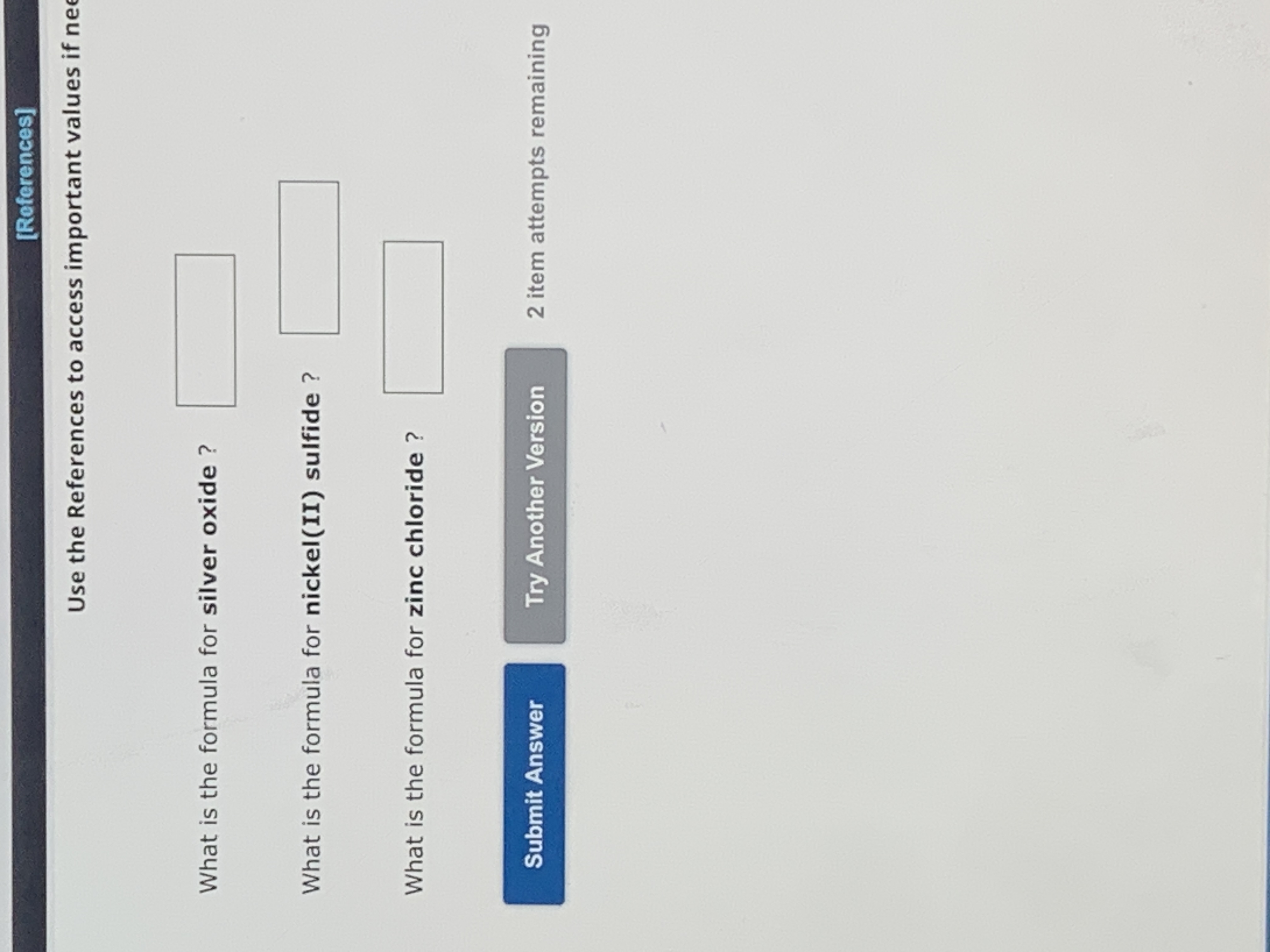 Solved What is the formula for silver oxide?What is the | Chegg.com