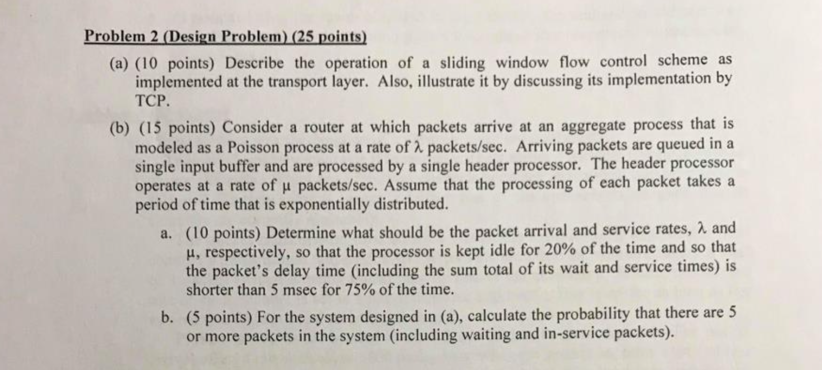 Problem 2 (Design Problem) (25 points) (a) (10 | Chegg.com