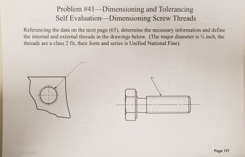 Solved Problem #41-Dimensioning and Tolerancing Self | Chegg.com