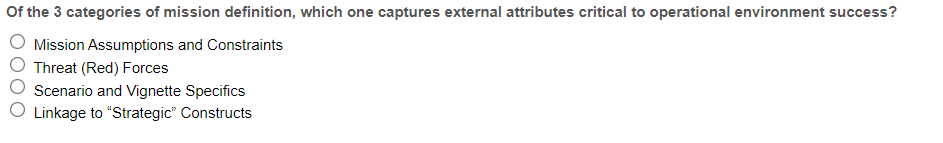 Solved Of The 3 Categories Of Mission Definition Which One Chegg