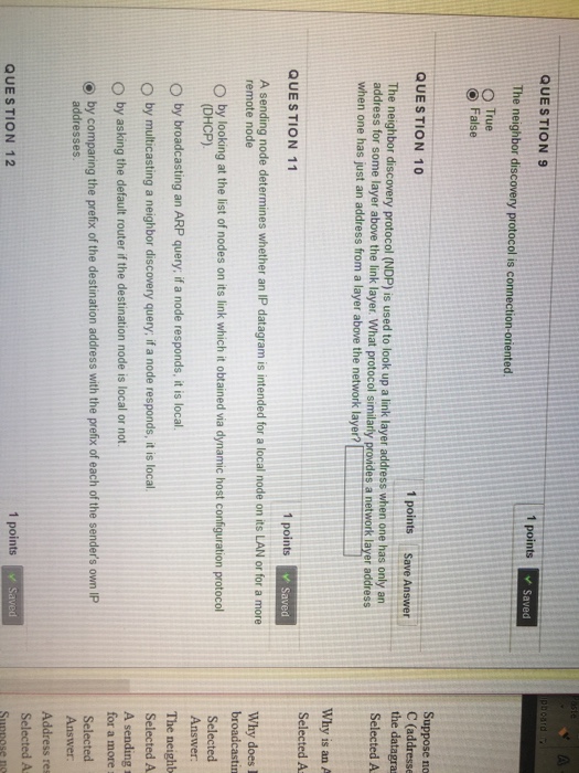 Solved The neighbor discovery protocol is | Chegg.com