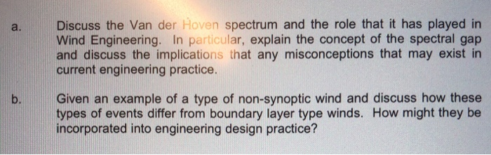 Solved Discuss the Van der Hoven spectrum and the role that | Chegg.com