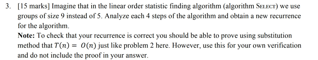 Solved 3 15 Marks Imagine That In The Linear Order 4139