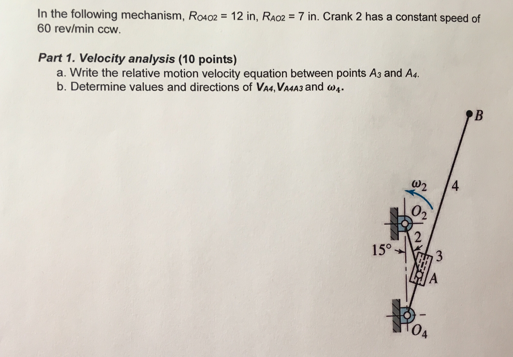 Solved Part 1 A Write The Relative Motion Velocity