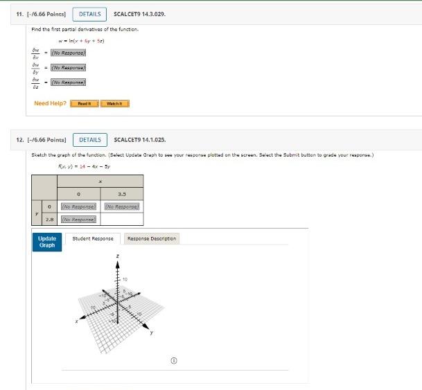 Solved 11. [-/6.66 Points] DETAILS SCALCET9 14.3.029. Find | Chegg.com