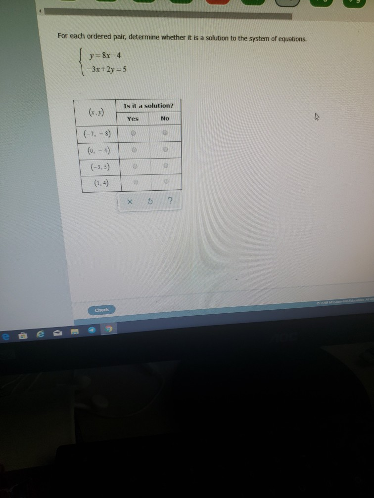 Solved For Each Ordered Pair Determine Whether It Is A
