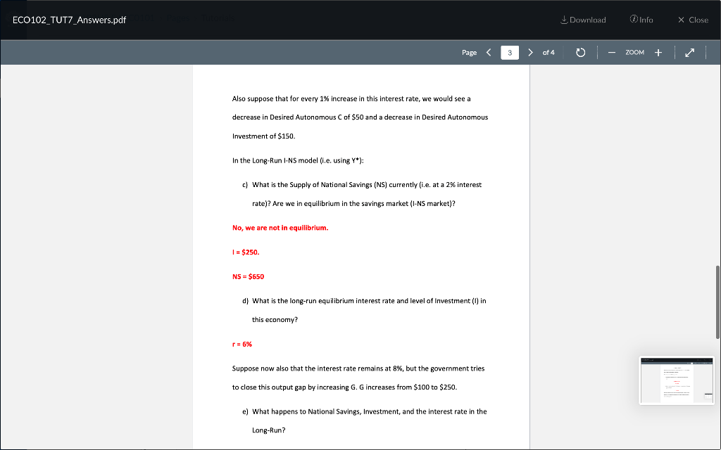 Solved ECO 102 Tutorial 7 Answers Summer 2022 Question 1: | Chegg.com