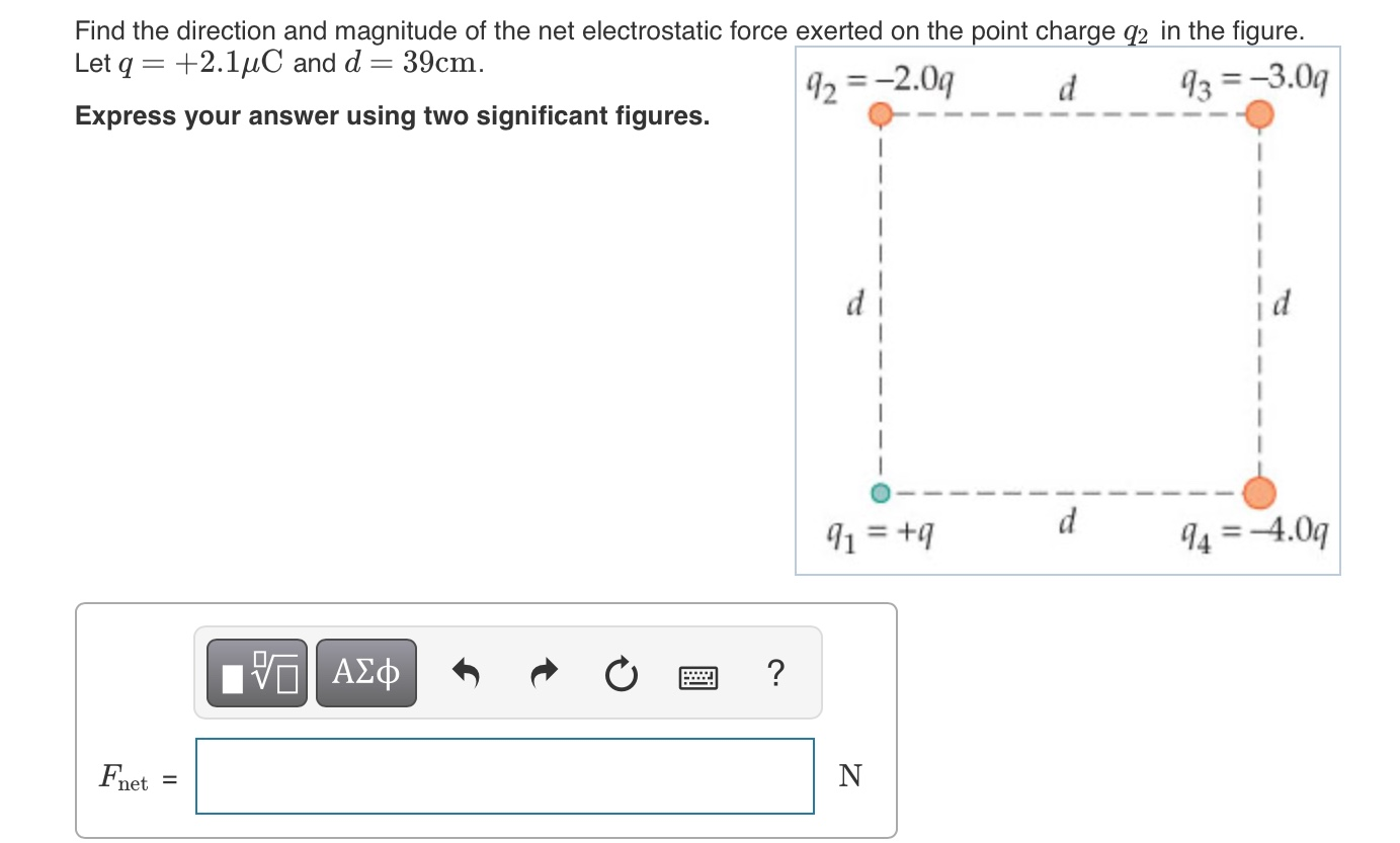 Solved Find the direction and magnitude of the net | Chegg.com