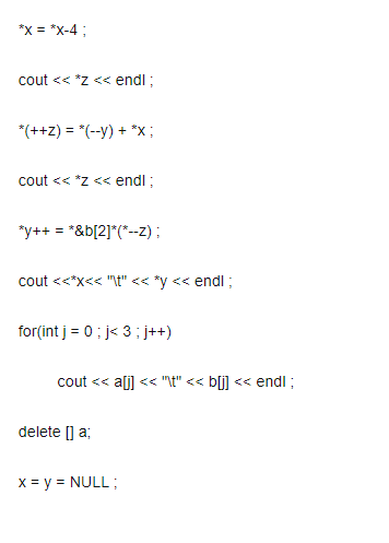 Solved The following program in C/C++ syntax uses pointers. | Chegg.com