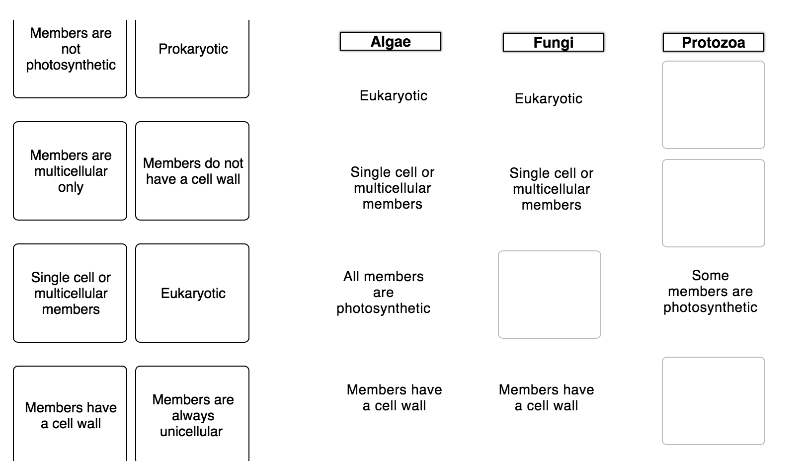 Solved Compare and contrast algae, fungi, and protozoa by | Chegg.com