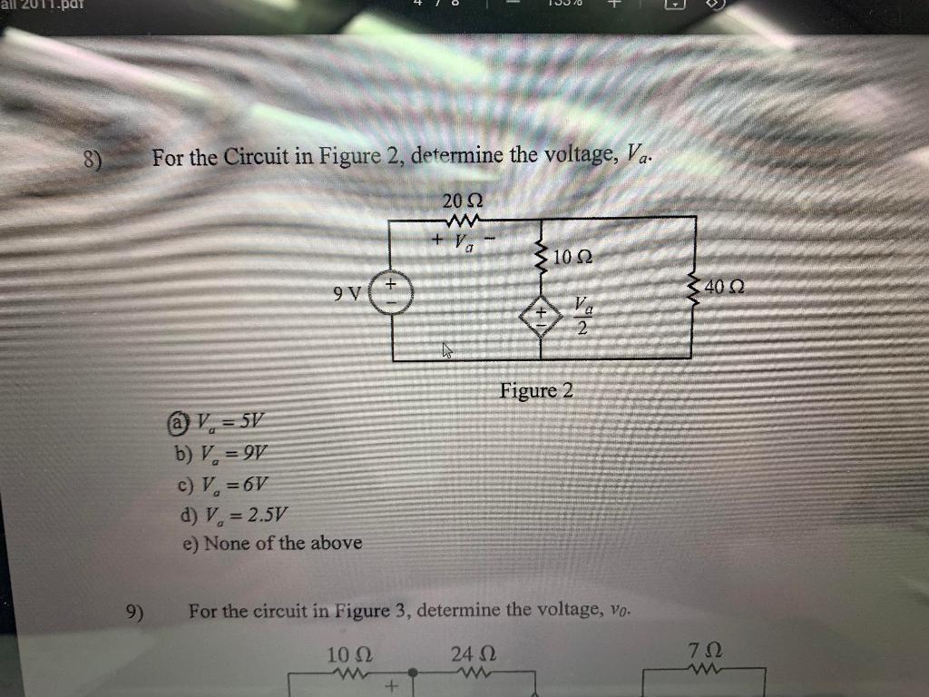 Solved For the Circuit in Figure 2, determine the voltage, | Chegg.com Solved For the Circuit in Figure 2, determine the voltage, | Chegg.com