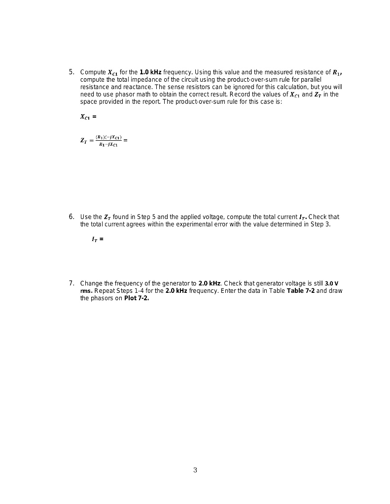 NAME: TECH-156 AC CIRCUITS LAB ASSIGNMENT #7 Parallel | Chegg.com
