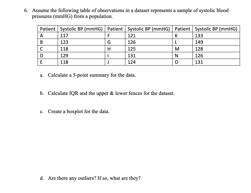 Solved Assume the following table of observations in a | Chegg.com