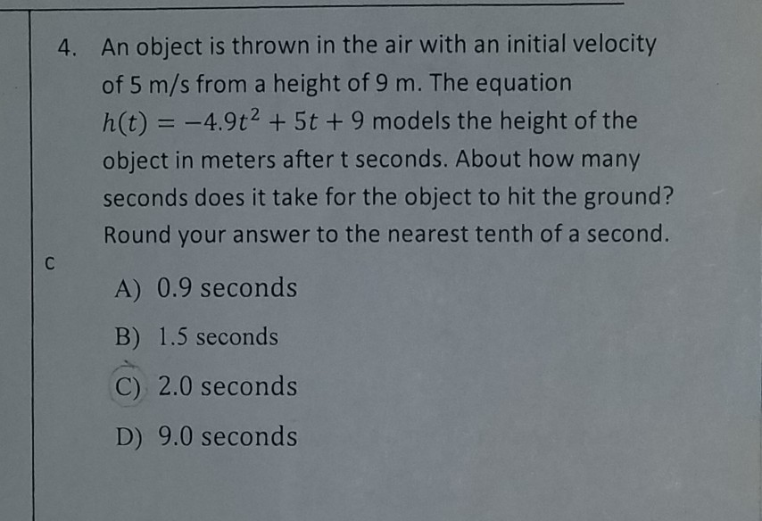 Solved An object is thrown in the air with an initial | Chegg.com