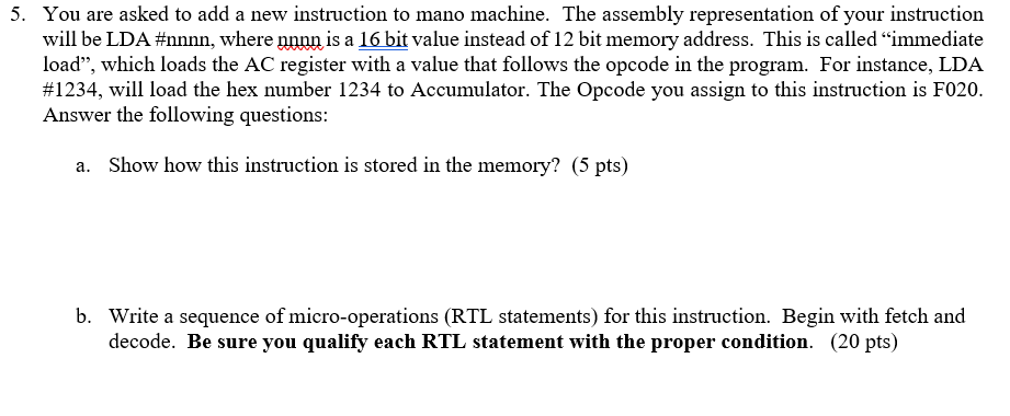 Data path and Microoperation table of the Mano | Chegg.com