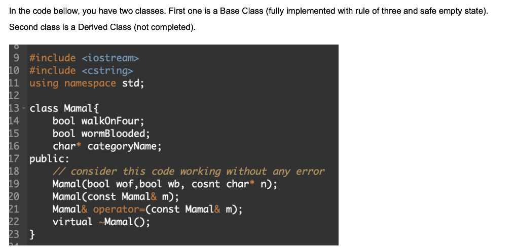 Solved In the code bellow, you have two classes. First one | Chegg.com