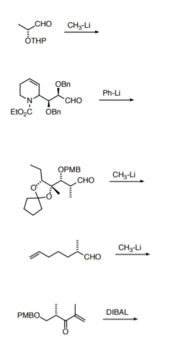 Solved CHO CH3-Li OTHP OBn Phi Eto, CHO OBn OPMB CHO CH3-LI | Chegg.com