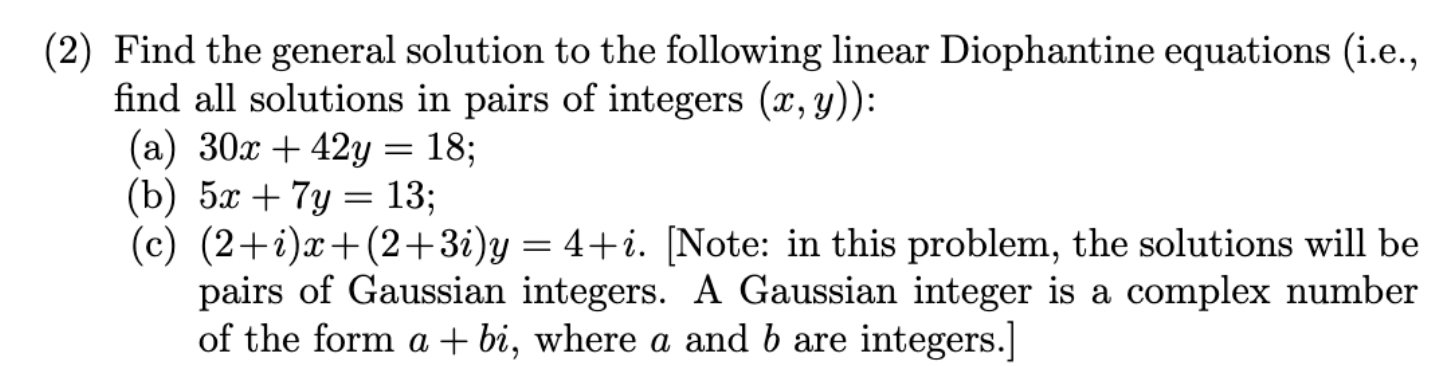 Solved (2) Find the general solution to the following linear | Chegg.com