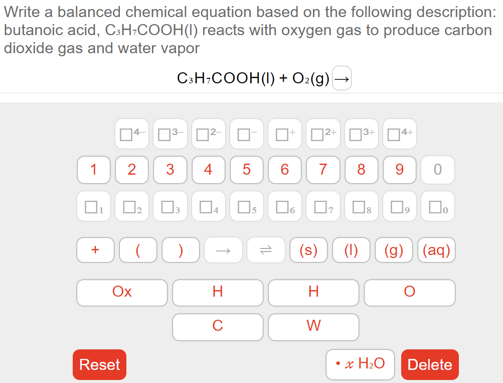 Solved Write A Balanced Chemical Equation Based On The