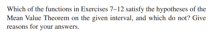 Solved Which of the functions in Exercises 7-12 satisfy the | Chegg.com