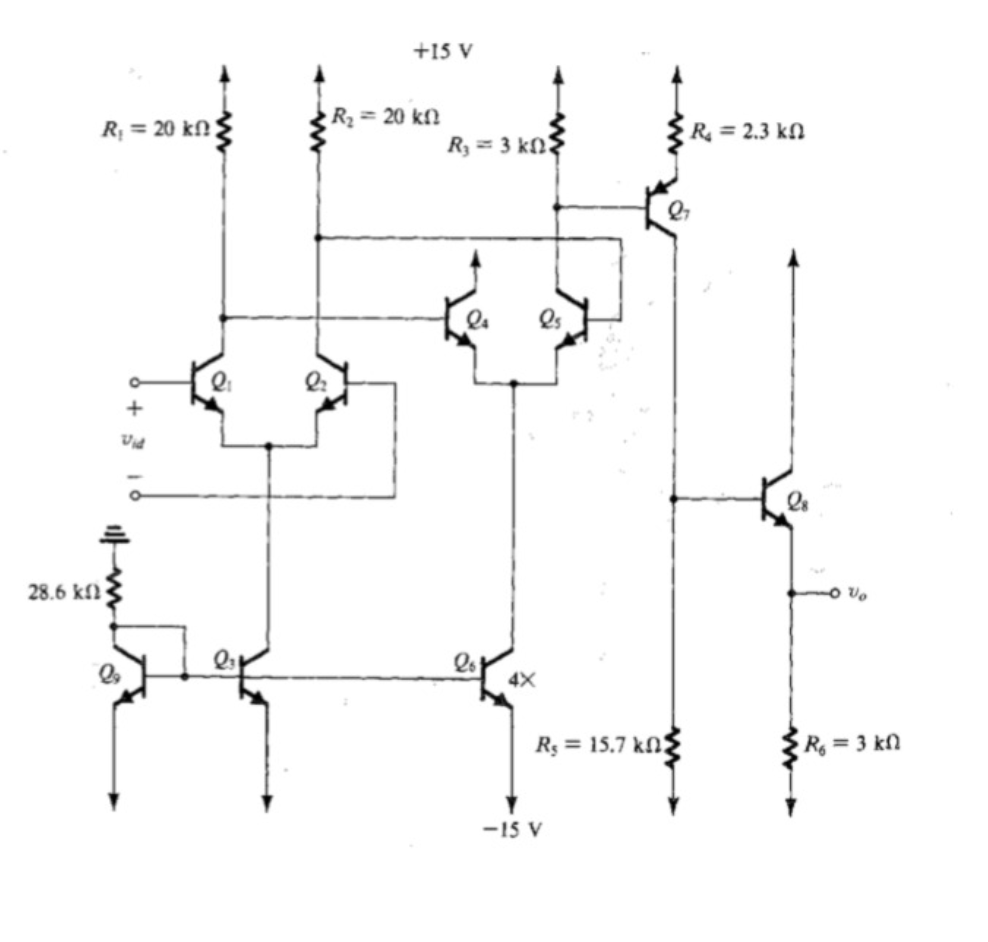 Solved Consider the bipolar op-amp circuit in the figure | Chegg.com